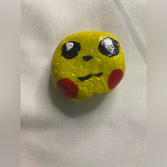 Pokemon | Art | Hand Painted Rock Stone Art Pokmon Pikachu 2x5 | Poshmark